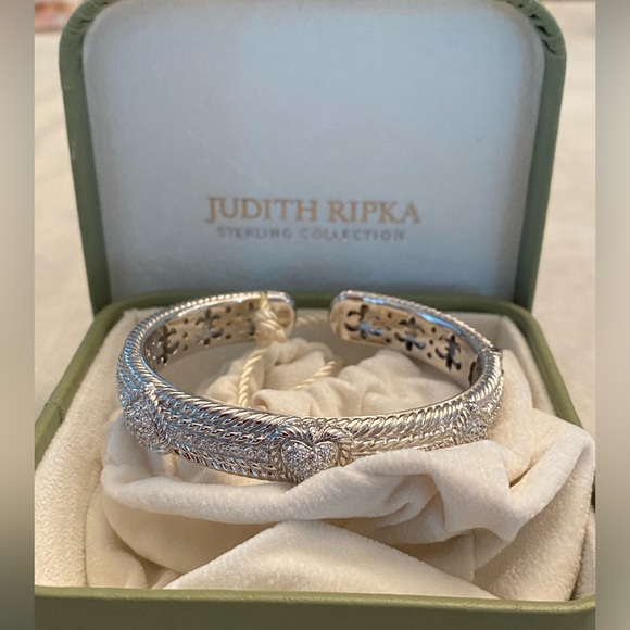 Judith Ripka | Jewelry | Sterling Silver Judith Ripka Cz Hinged Cuff ...